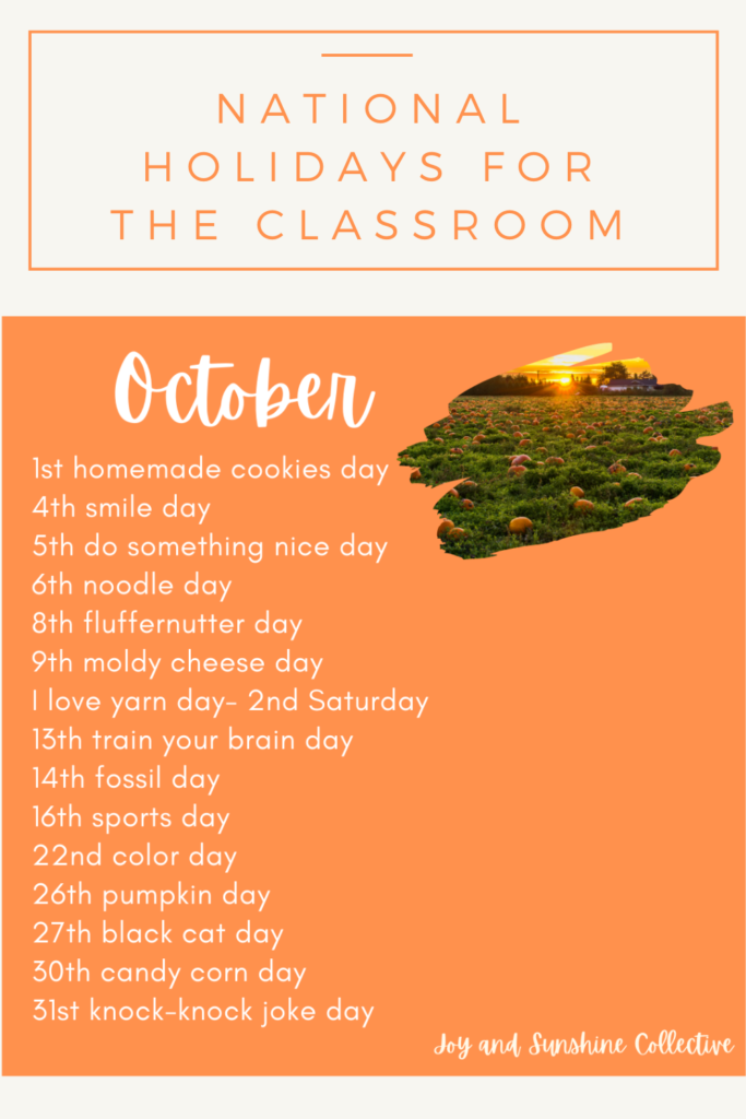 National US Holidays in October