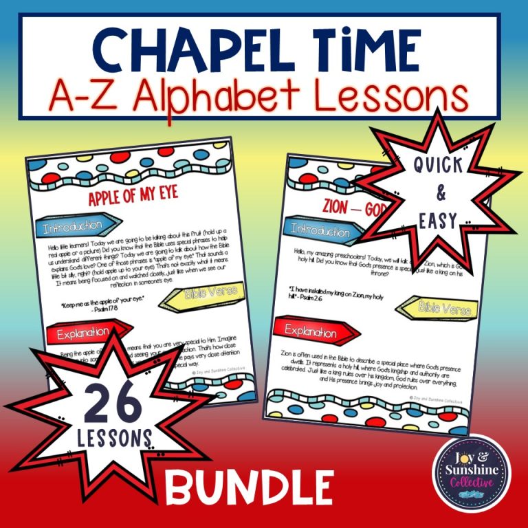 Teaching Values Through Chapel Time: Engaging Lessons for Preschoolers ...