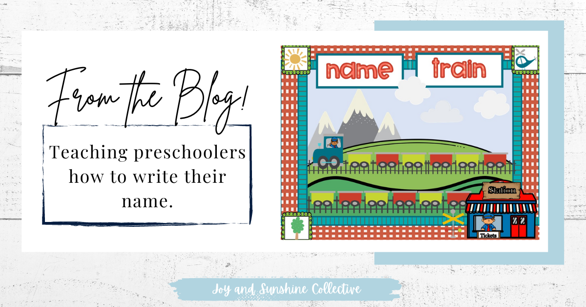 Teaching preschoolers how to write their name